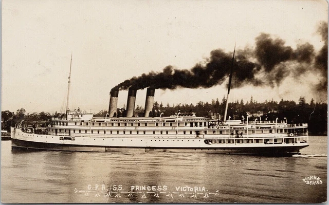 CPR SS 'PRINCESS Victoria' Ship Shaw & Co Victoria BC Real Photo ...