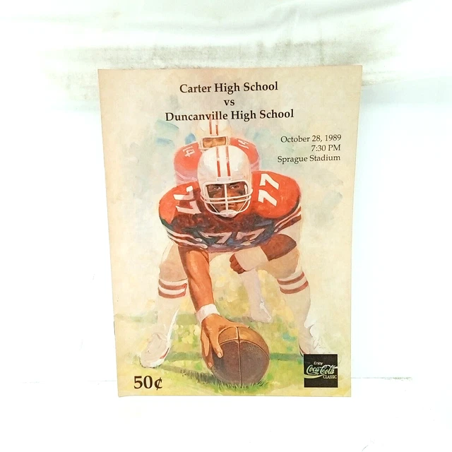 1989 TEXAS HIGH School Football Program David W. Carter Duncanville ...