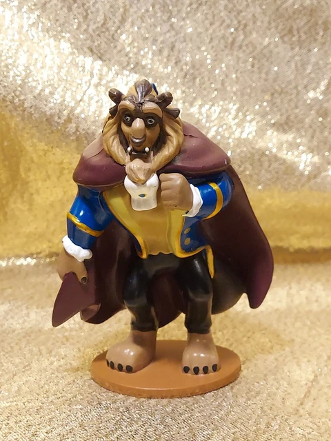 DISNEY BEAUTY AND The Beast PVC Beast 4” w / Maroon Cape Figure Cake ...
