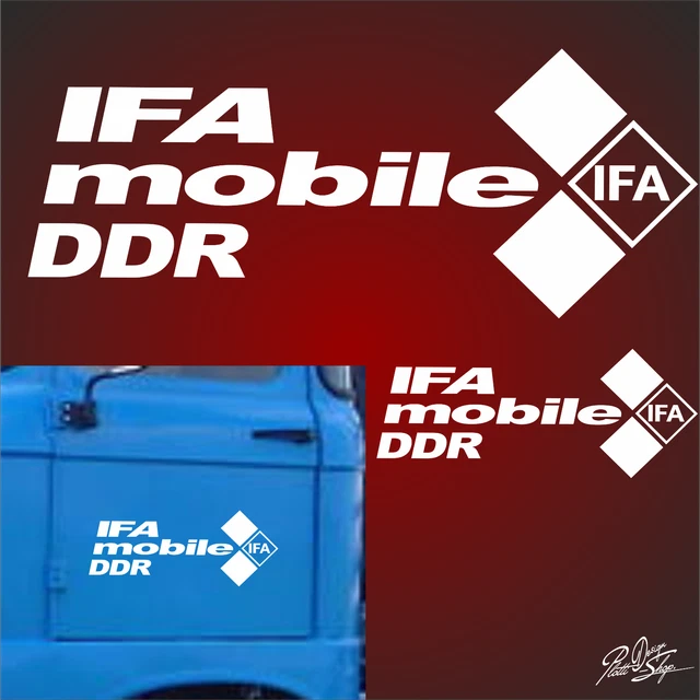 IFA MOBILE DDR 35bis 57cm Aufkleber DDR L60 W50 ZT300 Sticker IFA GDR ...