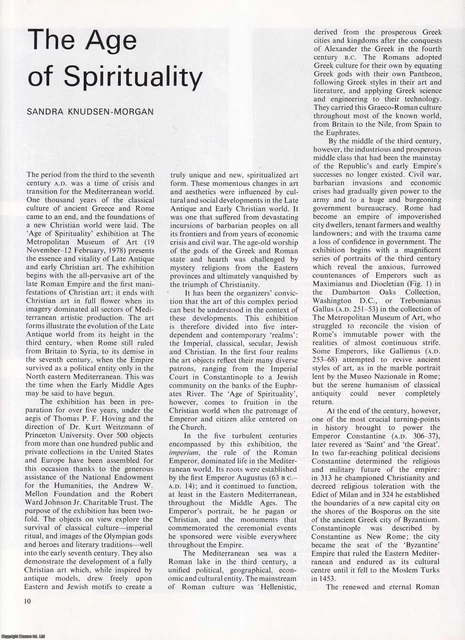 LATE ANTIQUE AND Early Christian Art: The Age Of Spirituality ...