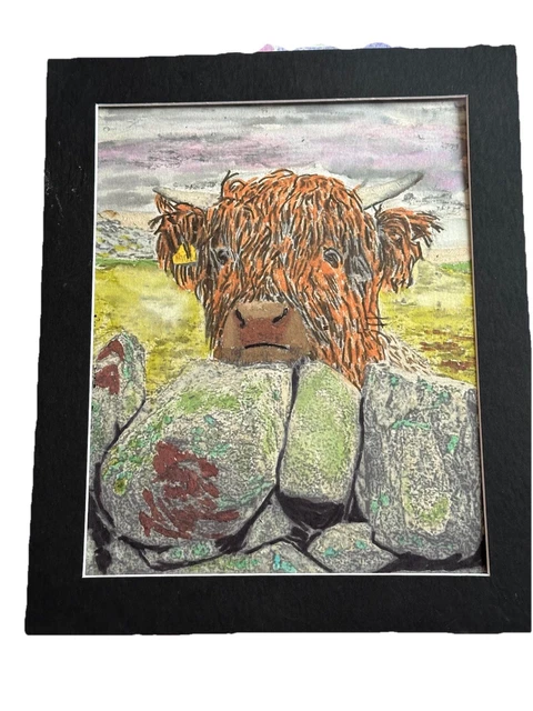 MARK LEARY WATERCOLOUR Painting Angus Cow Angus Burger £26.72 - PicClick UK