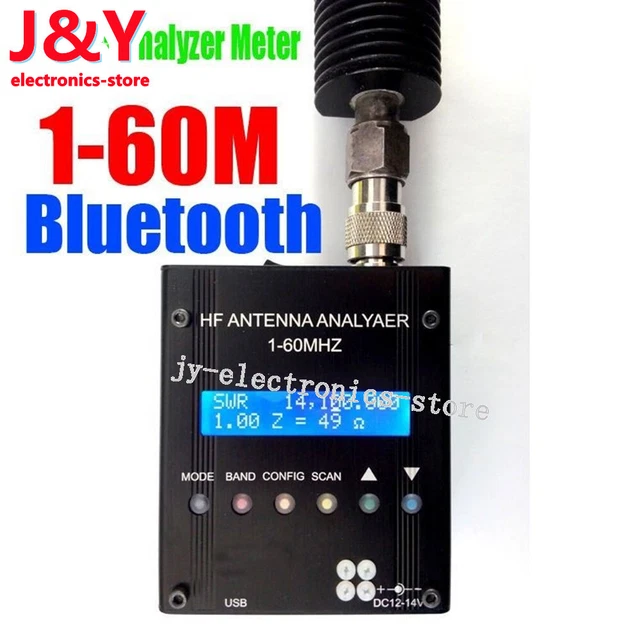 MR300 BLUETOOTH DIGITAL Shortwave Antenna Analyzer Meter Tester 1-60M ...