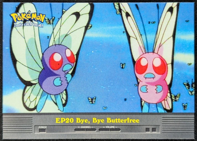 BYE BYE BUTTERFREE 1999 Topps TV Animation Blue Label Pokemon Card EP20 ...