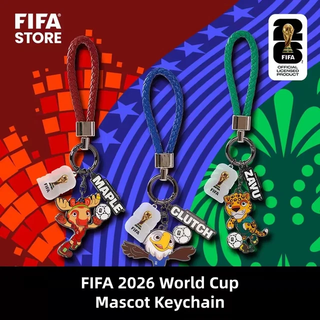 THE OFFICIAL FIFA 2026 World Cup Mascot Keychain Bag Charm CLUTCH/MAPLE ...