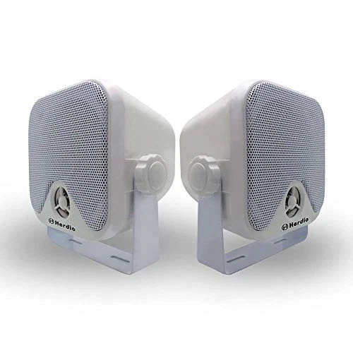 HERDIO 120W WATERPROOF Surface Mount Mini Pod Speakers Marine Box ...