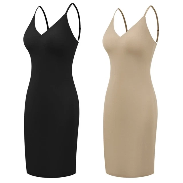 SHAPEWEAR DRESS SLIP Women Spaghetti Strap Full Slip Tummy Controls ...