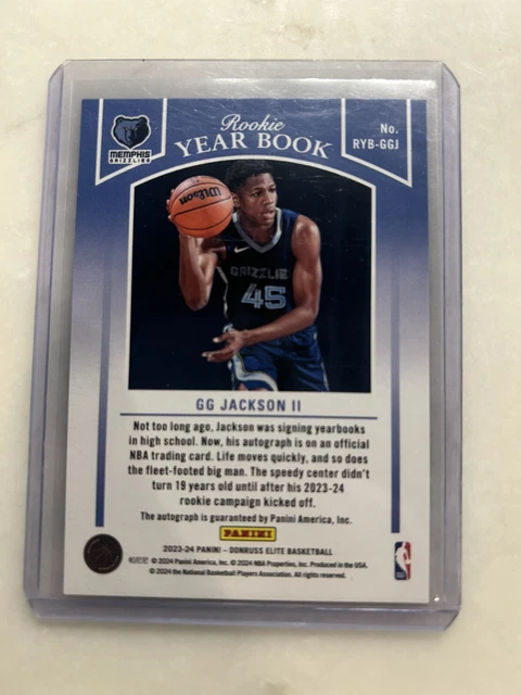 GG JACKSON II 2023-24 Donruss Elite Rookie Annuario Autografo Rc Auto ...