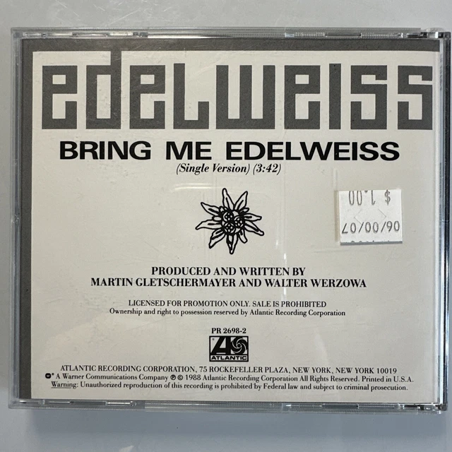 EDELWEISS BRING ME Edelweiss CD Promo Simple EUR 26,36 - PicClick FR
