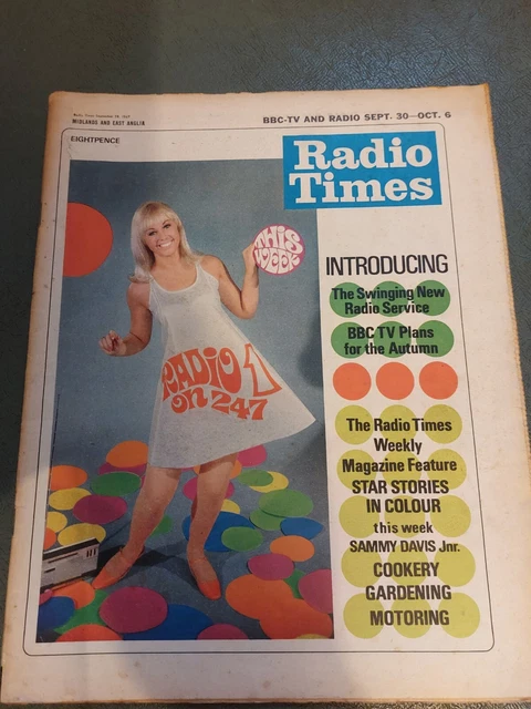 VINTAGE RADIO TIMES Magazine September October 1967 Radio One Sammy ...