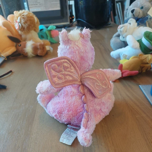 GUND ESMERALDA PINK & Purple Tie Dye Dragon with Shiny Wings Fat Belly ...