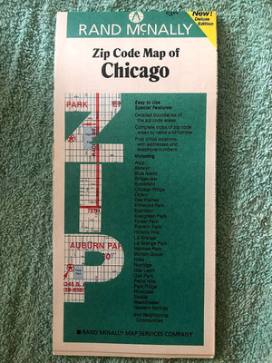 326 - ZIP Code Map Of Chicago - Rand Mcnally 1987 Deluxe Edition £0.81 ...
