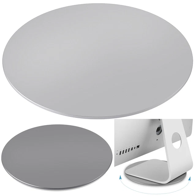 ALUMINIUM 360° ROTATING Swivel Base Turntable Stand Plate for iMac PC ...