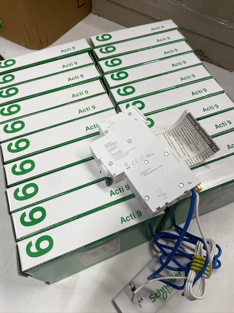 LOT OF RCBOS: Schneider Electric A9D11820 Acti9 iC60H RCBO Type A 20A 10kA $800.00 - PicClick AU