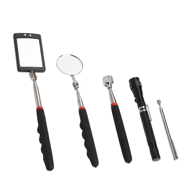 TELESCOPIC MAGNET PICKUP Rod 5Pc Telescoping Extend 360 Swivel ...