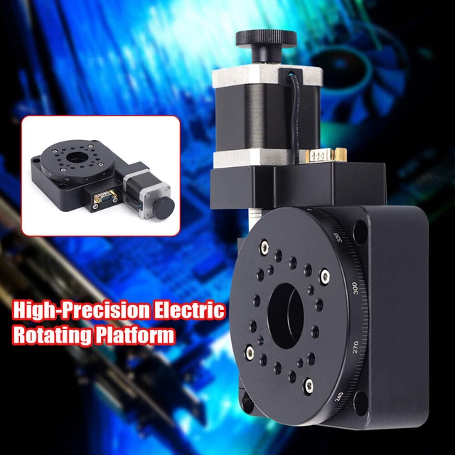MOTORIZED ROTARY STAGE 360° Rotating Platform Electric Optical Rotation ...