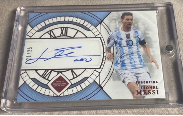 2022 NATIONAL TREASURES World Cup Qatar Lionel Messi On Card Autograph ...