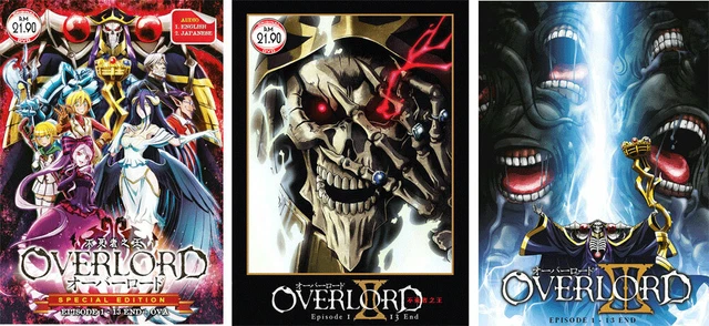 DVD ANIME OVERLORD Season 1-3 Complete Tv Series Vol.1-39 End Reg All ...