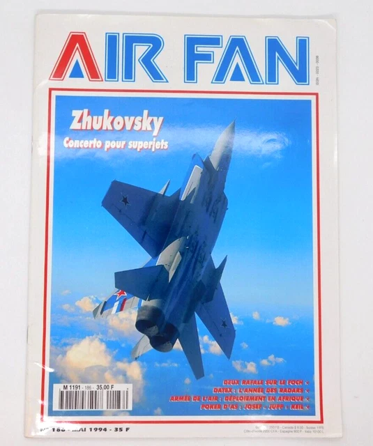 MAGAZINE AIR FAN IN FRENCH May 1994 No 186 Aircraft Military Civilian £ ...