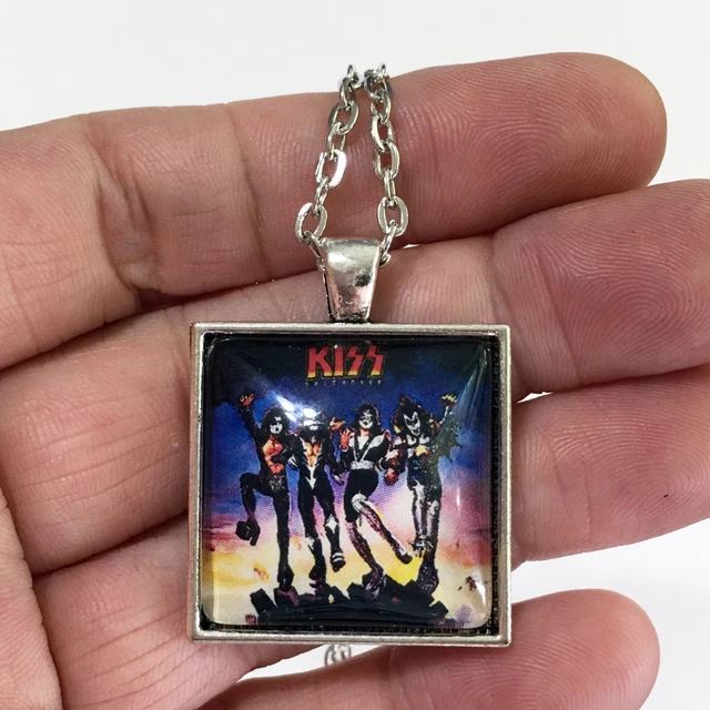 VINTAGE 1976 KISS Destroyer Album Keychain or Necklace Gene, Paul, Ace ...