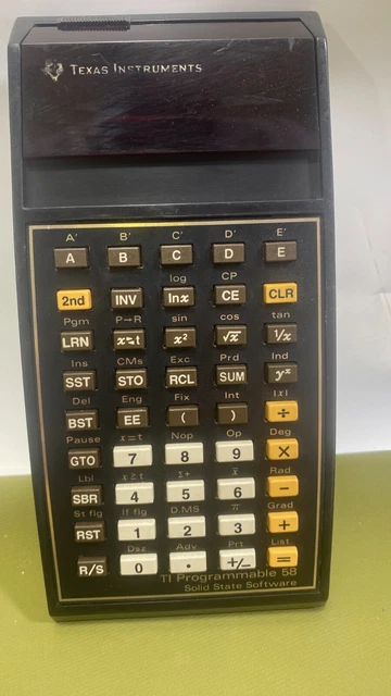 VINTAGE TEXAS INSTRUMENTS TI-58 Programmable Calculator w/ Master ...