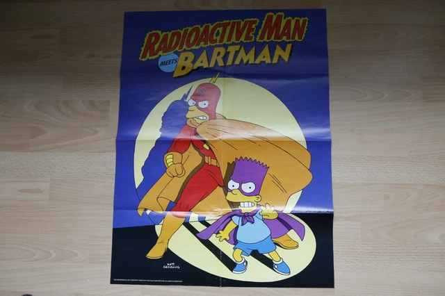SIMPSONS COMICS OFFICIAL Poster "Radioactive Man meets Bartman" 1993 ...