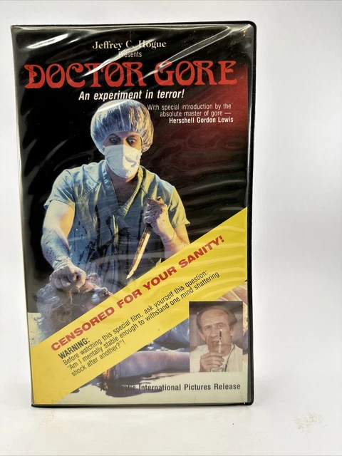 DOCTOR GORE VHS Big Box Clamshell Horror Gore Rare OOP US Ed. Jeffrey C ...