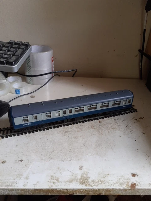 HORNBY 00 GUAGE Mk2 brake 2nd corridor coach M9450 BR blue & grey ...