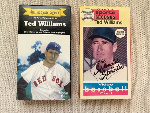 TED WILLIAMS GREATEST Sports Legends VHS Tapes (2) Boston Red Sox 1985 ...