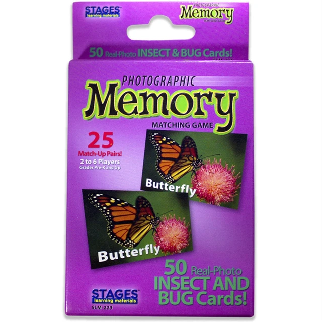 PHOTOGRAPHIC MEMORY MATCHING Game, Insects & Bugs £24.25 - PicClick UK