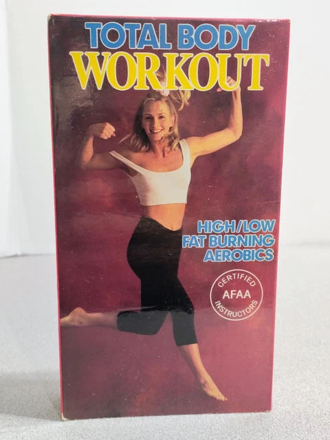 TOTAL BODY WORKOUT VHS MNTEX 1990 KRESICS High/Low Fat Burning Aerobics ...