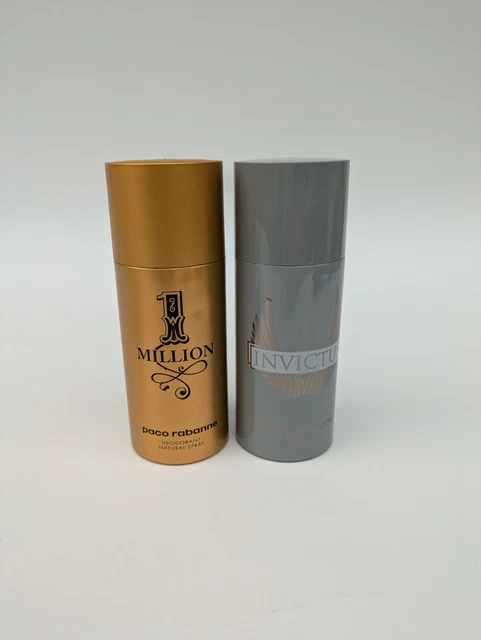 SET OF PACO RABANNE Invictus and One Million Deodorant Spray 150ml £42. ...