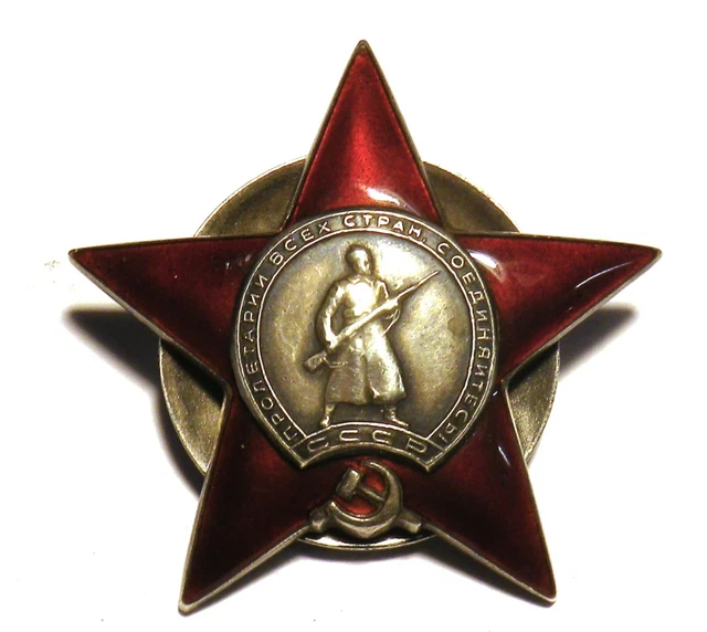 MÉDAILLE ORDRE ÉTOILE Rouge Russie Staline CCCP n° 23202 libération ...