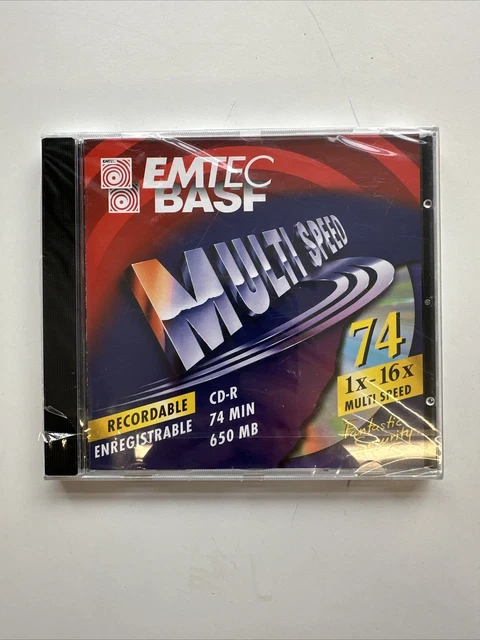 BASF EMTEC - CD-R Multispeed 74 MINS / CD-R Rohling Recordable Discs ...