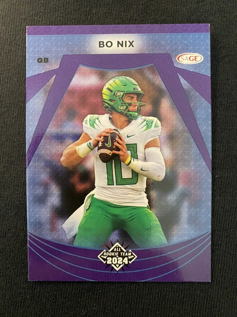 2024 SAGE ALL Rookie Team viola Bo Nix #108 Oregon Ducks/Denver Broncos ...