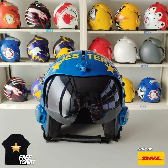 TOP GUN JESTER HGU-33 Flight Helmet Movie Prop Pilot Aviator USN Navy ...