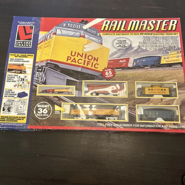 VINTAGE RAILMASTER HO Union Pacific Electric Train Set, New in Box , 36 ...
