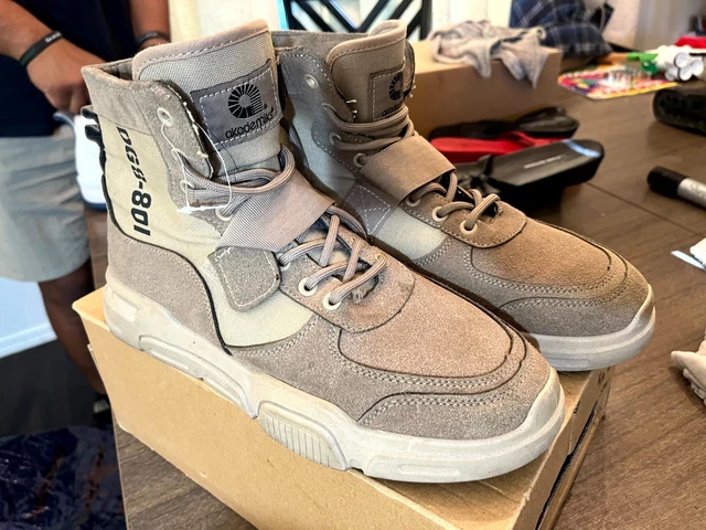 AKADEMIKS COMBAT-01 MEN 10 Tactical High Top Sneaker Boots Sand Utility ...