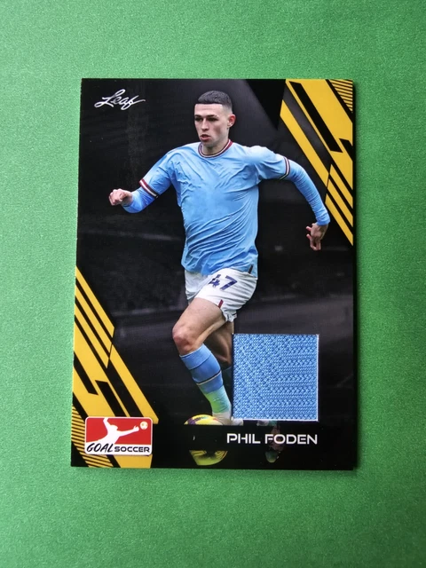 2023 LEAF SOCCER Phil Foden jeu carte patch d'occasion Manchester City ...
