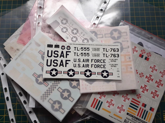 VINTAGE 1:72 1:48 Decals Heller Matchbox Lindberg Monogram Carpena £4. ...