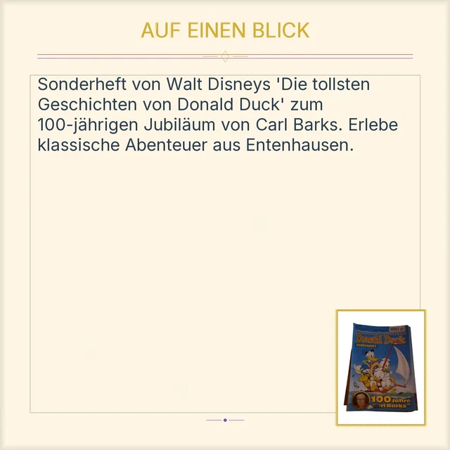 WALT DISNEY DONALD Duck Sonderheft 172 Carl Barks Comic Deutsch 100 ...