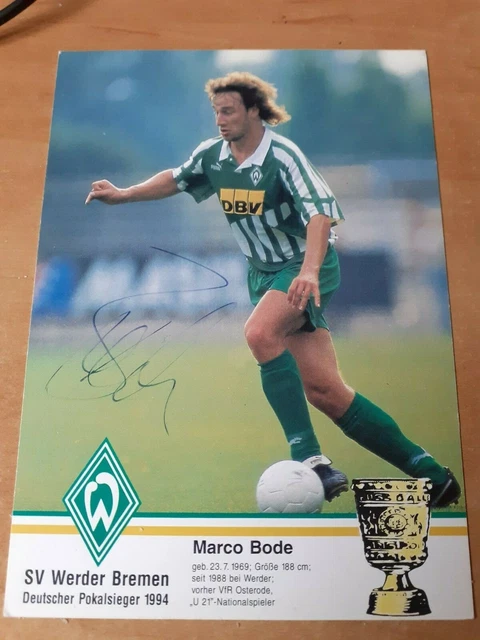 MARCO BODE - SV Werder Bremen hand signed autograph £5.99 - PicClick UK