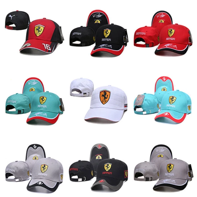 FERRARI F1 RACING Baseball Caps Car Logo Embroidered Adjustable ...