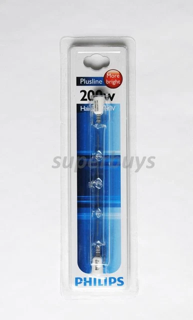 200W PHILIPS PLUSLINE R7 Linear Tungsten Halogen Lamp Light Globe 118mm ...