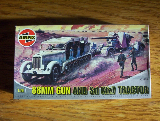 AIRFIX 1/76 SCALE German 88mm Gun & Sd.Kfz.7 Tractor model kit. £9.99 ...