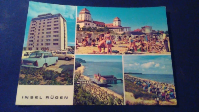 SCHÖNE ÄLTERE MEHRBILD AK DDR Insel Rügen Saßnitz Binz Sellin Göhren ...