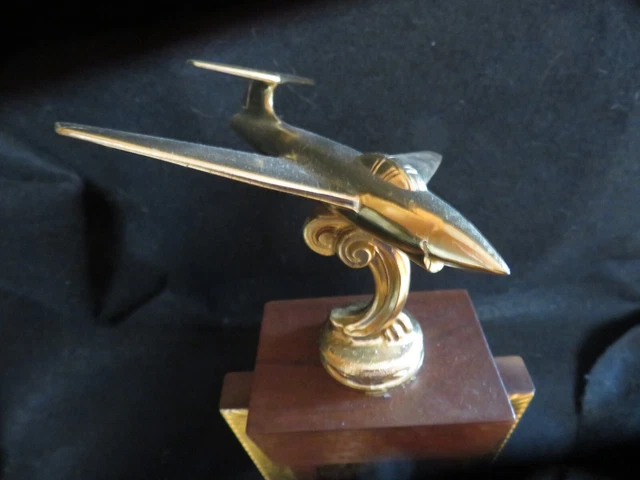 VINTAGE 1961 MODEL Airplane Trophy B-Fh Lions Airmeet 3Rd Place Metal ...