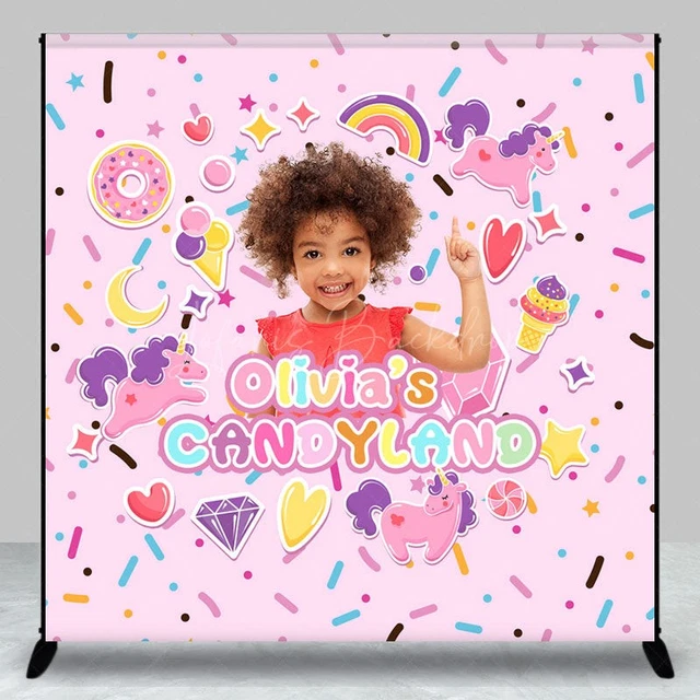 COLORFUL CANDYLAND CUSTOM Birthday Party Backdrop $35.97 - PicClick AU