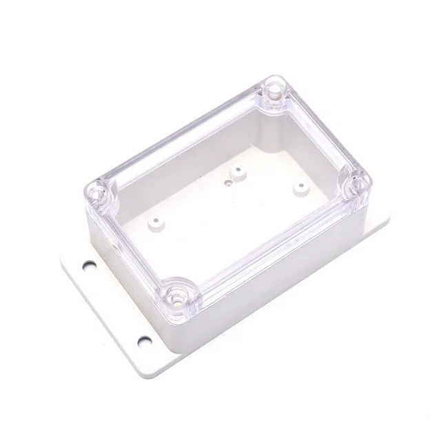 ELECTRONICS ENCLOSURE CLEAR Plastic Enclosure Waterproof Junction Box ...