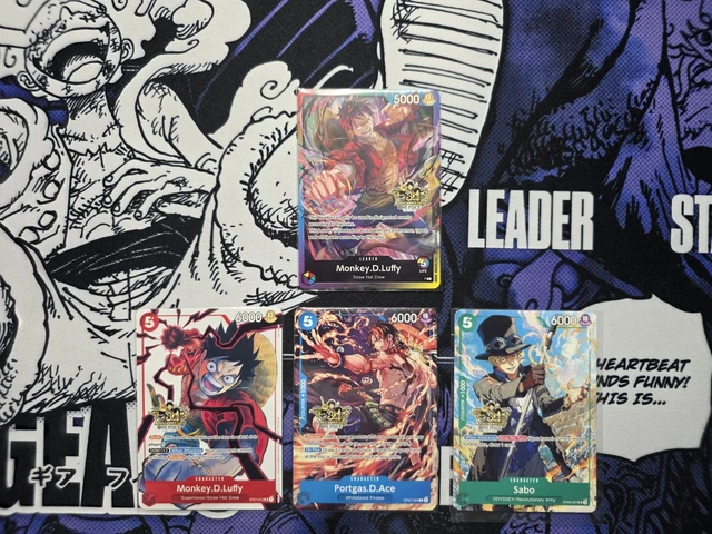 ONE PIECE TCG OP13 3rd Anniversary Promos Cards Set Luffy, Ace and Sabo ...